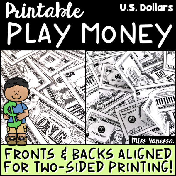 Printable Play Money - US Dollar Bills | Made By Teachers