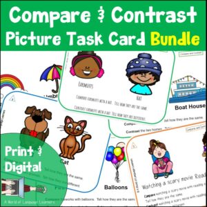 Compare and Contrast Picture Task Bundle Print and Digital | Made By ...