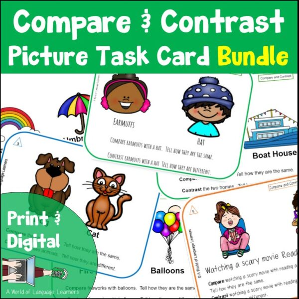Compare and Contrast Picture Task Bundle Print and Digital | Made By ...