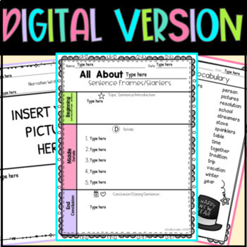 New Year's Resolutions 2023 Paragraph Sentence Starters Google Slides ...