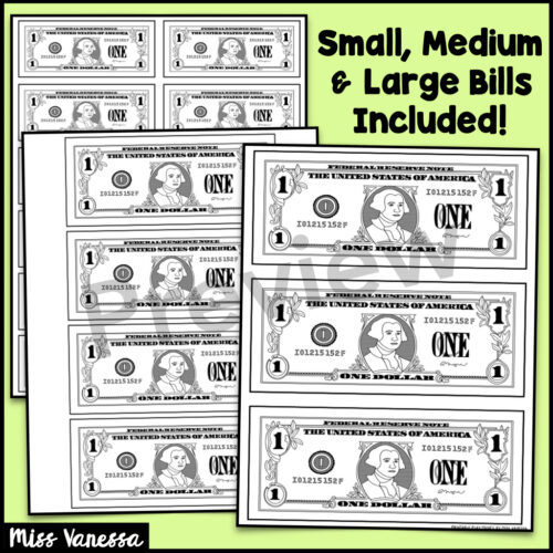 Printable Play Money - US Dollar Bills | Made By Teachers