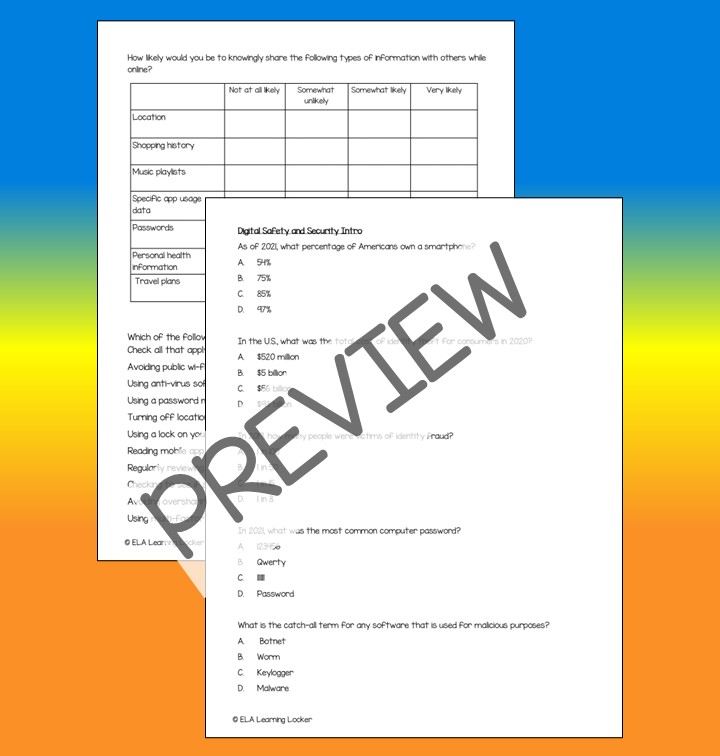 Digital Safety and Security Unit | Made By Teachers