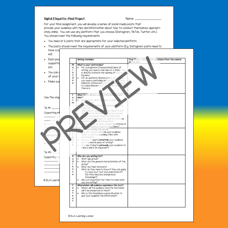 Digital Etiquette and Social Media Savvy Unit | Made By Teachers