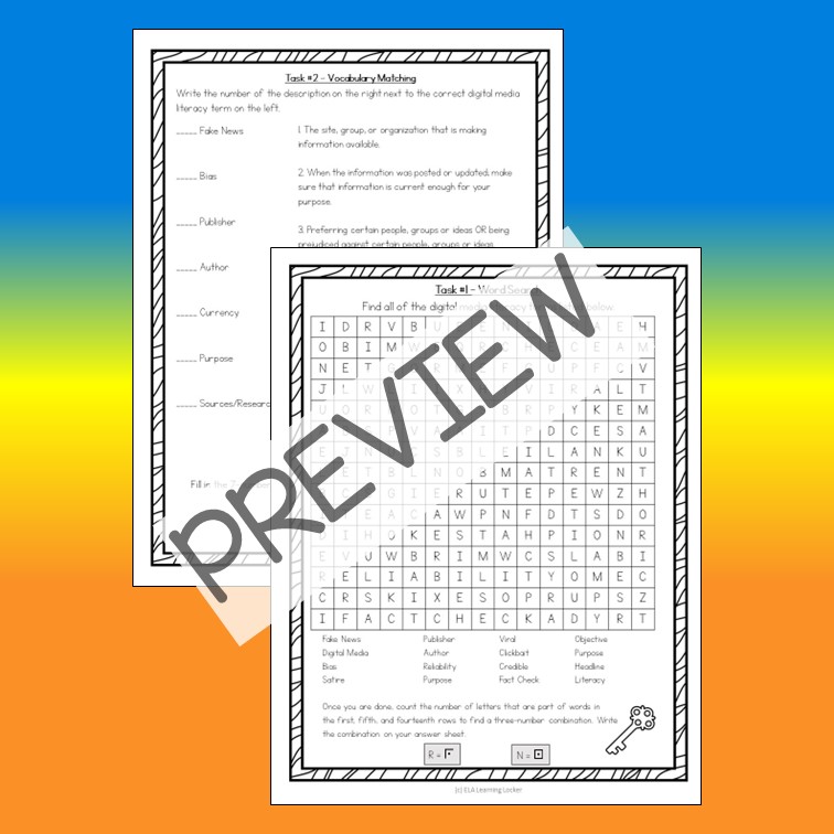 Digital Media Literacy Escape Room | Made By Teachers