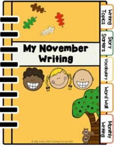 November Monthly Writing Journal Prompts, Thanksgiving Writing | Made ...