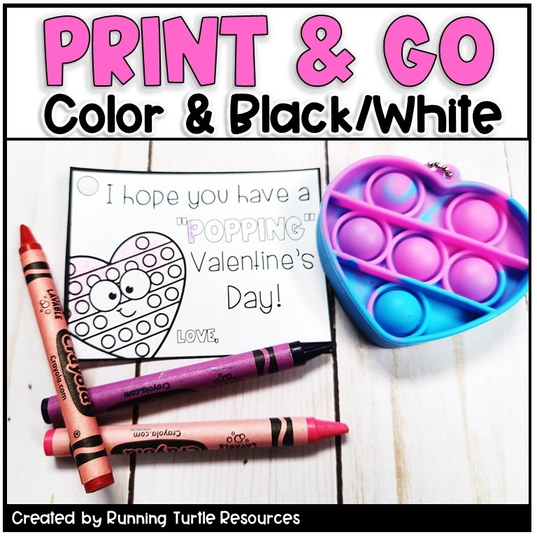 Valentine Pop Fidget Gift Tags EDITABLE | Made By Teachers