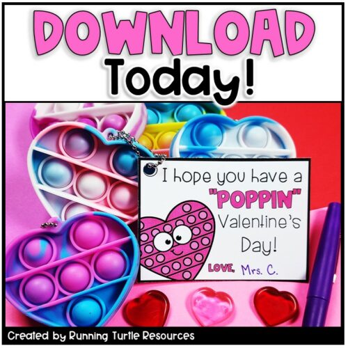 Valentine Pop Fidget Gift Tags EDITABLE | Made By Teachers