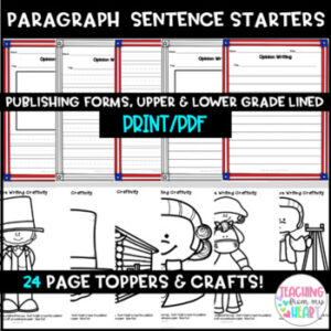 Presidents' Day Opinion and Informational Paragraph Writing Sentence ...