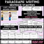 Spring Paragraph Writing Sentence Starters and Craft Activities | Made ...