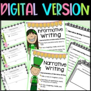 St. Patrick's Day Paragraph Writing Sentence Starters Frames and Craft ...