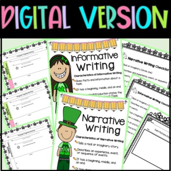 St. Patrick's Day Paragraph Writing Sentence Starters Frames and Craft ...