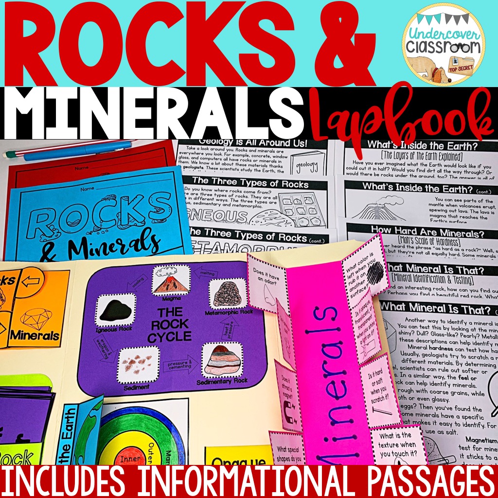 Rocks & Minerals Lapbook & Passages | Rocks & Minerals Activity ...