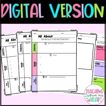 Thanksgiving Paragraph Writing Sentence Starters and Craft Activity ...