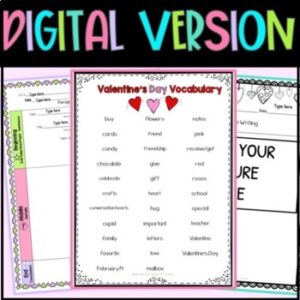 Valentine's Day Paragraph Writing Sentence Starters Frames and Craft ...
