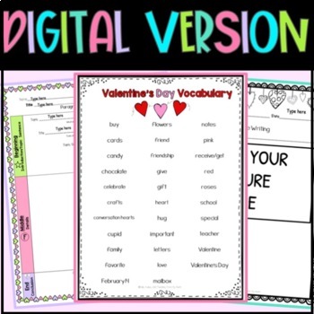 Valentine's Day Paragraph Writing Sentence Starters Frames and Craft ...