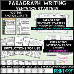Veterans Day Coloring Activity, Informative Informational Writing ...