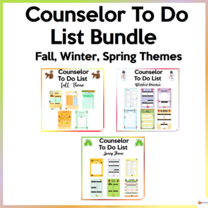 Counselor Ta-Da List Fall, Winter, Spring Theme Bundle | Made By Teachers