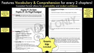 The BFG Novel Study Unit | Comprehension and Vocabulary with Activities ...