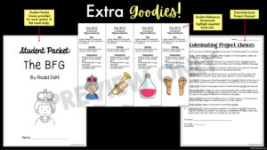 The BFG Novel Study Unit | Comprehension and Vocabulary with Activities ...