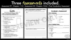 The BFG Novel Study Unit | Comprehension and Vocabulary with Activities ...