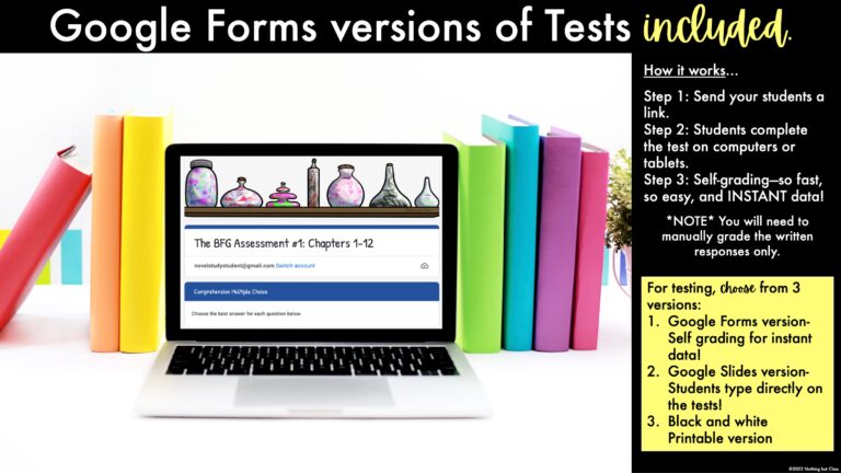 The BFG Novel Study Unit | Comprehension and Vocabulary with Activities ...