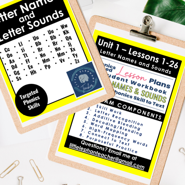 Phonics Lessons Plans and Activities for Older Students - Letter Names ...