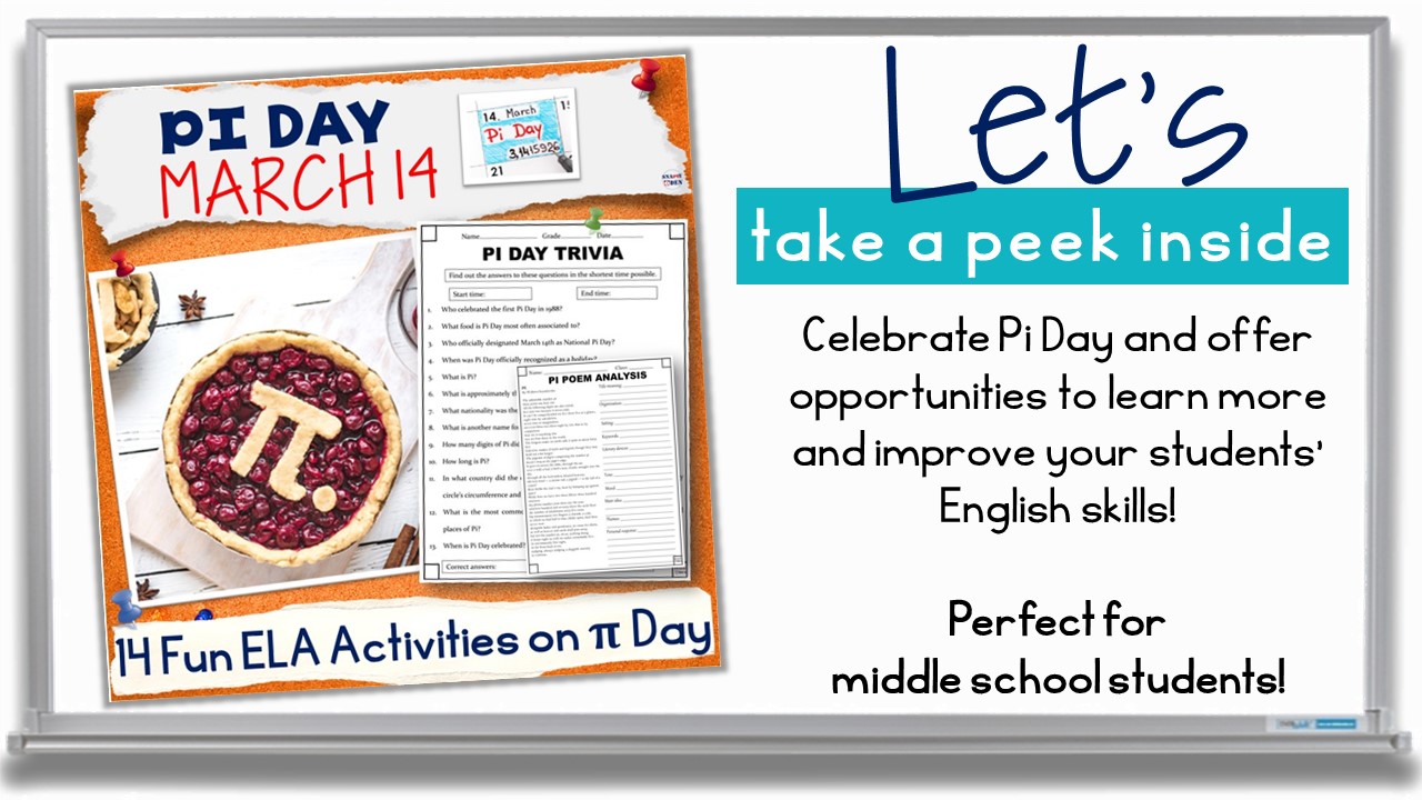 Pi Day Activities - March 14 - Reading, Writing, Vocabulary | Made By ...