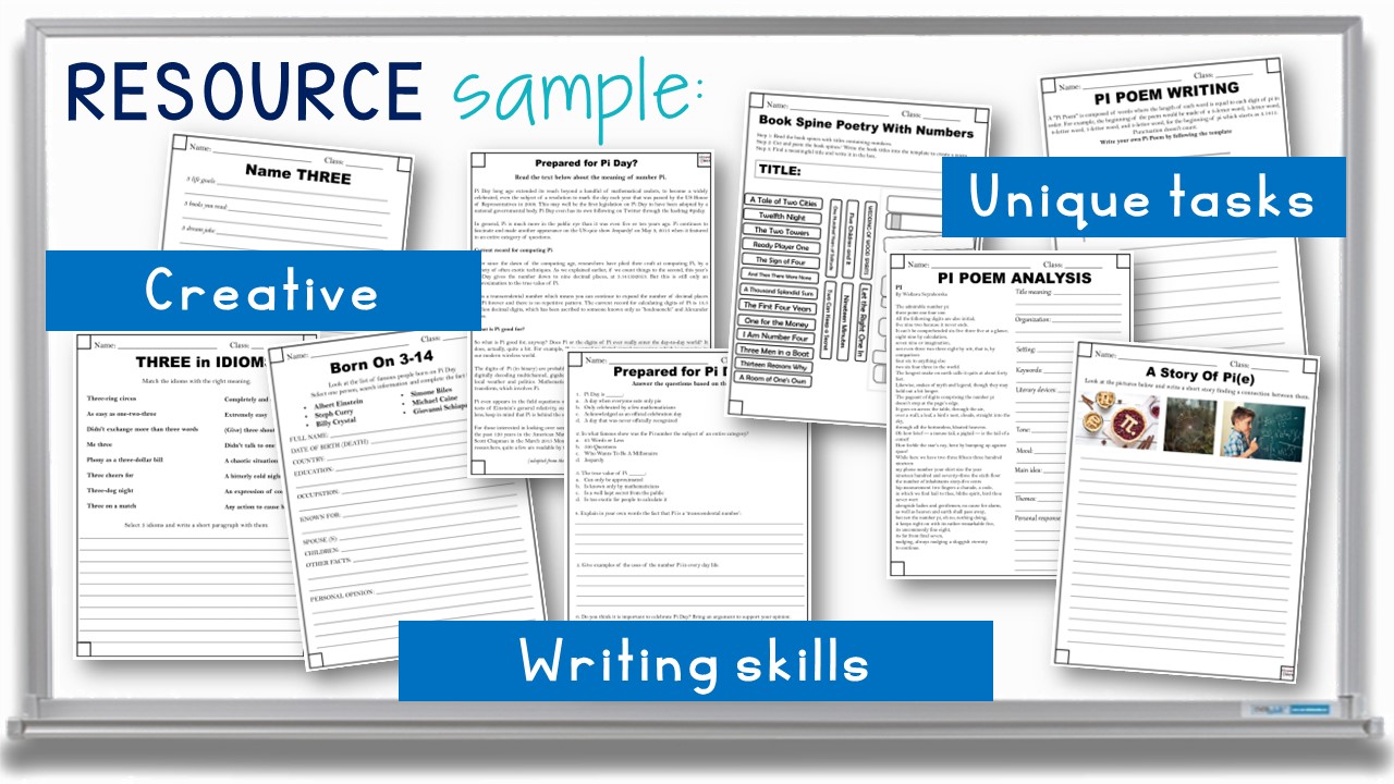 Pi Day Activities - March 14 - Reading, Writing, Vocabulary | Made By ...