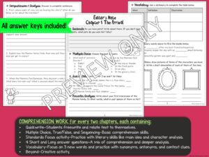 Bunnicula Novel Study Unit | Comprehension and Vocabulary with ...