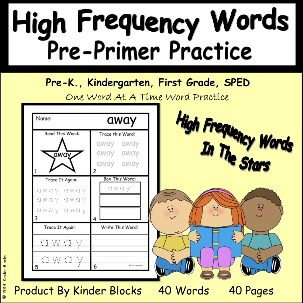 High Frequency Words In The Stars - Pre-Primer-Word Practice | Made By ...