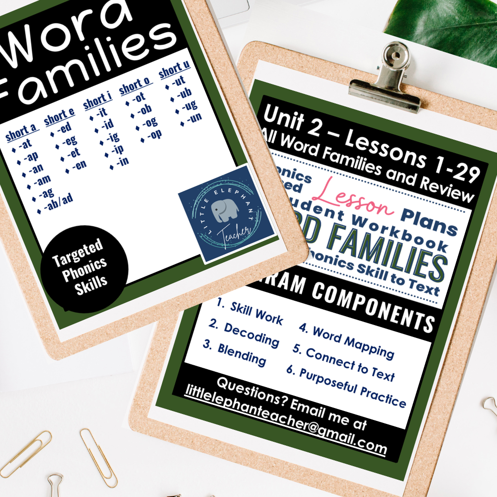 Phonics Lessons Plans Short Vowel (CVC) Words - For Older Students ...