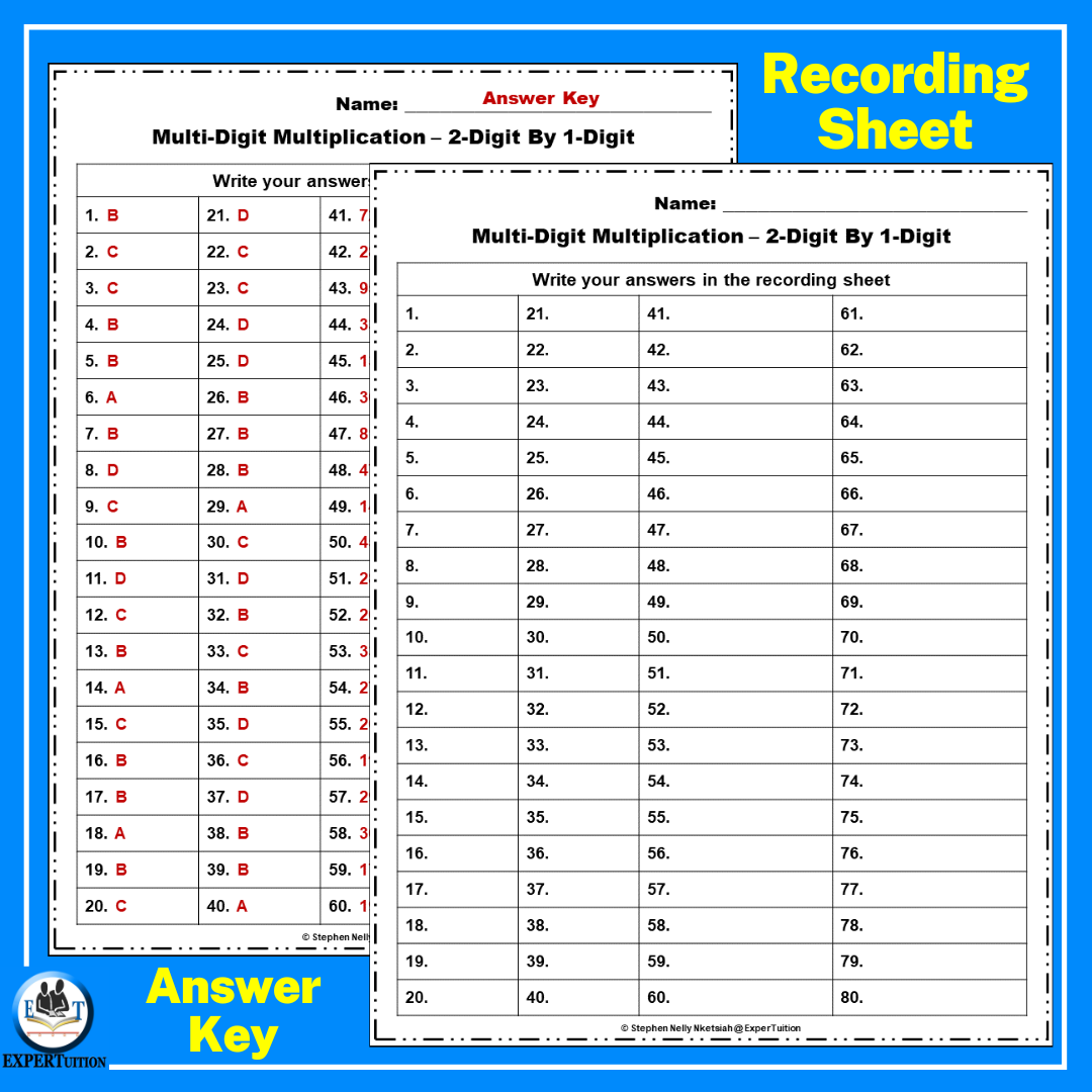 2 Digit by 1 Digit Multiplication Task Cards | Made By Teachers