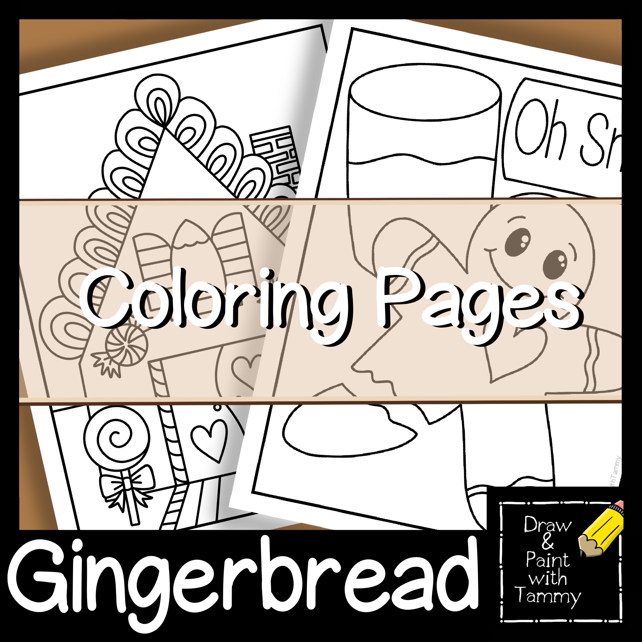 Gingerbread Cookie House Theme Christmas Winter Printable Coloring ...