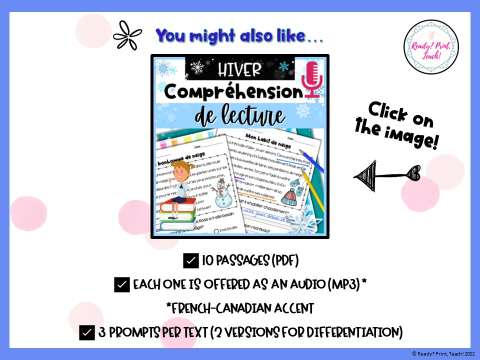 French Winter Sports Close reading passages Olympic Games Hands-on ...