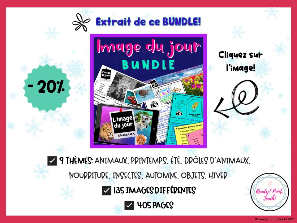 French winter discussion prompts Hiver pictures sentences building ...