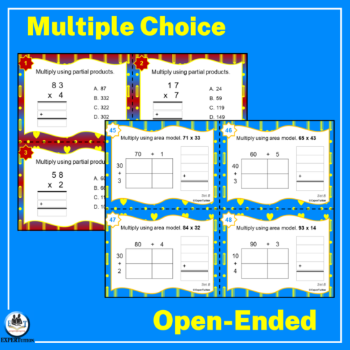 Multi-Digit Multiplication Practice Task Cards Bundle | Made By Teachers