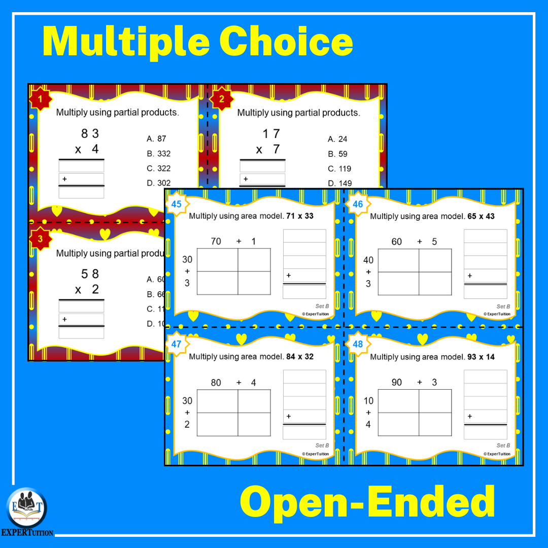 Multi-Digit Multiplication Practice Task Cards Bundle | Made By Teachers