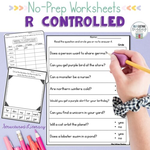 R Controlled - Orton Gillingham - Worksheets - Bossy r - Structured ...