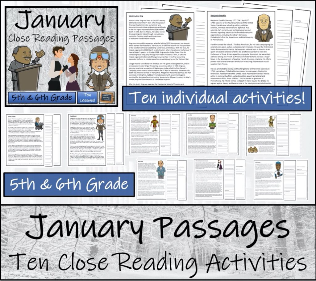 Spring Close Reading Comprehension Book Bundle | 5th Grade & 6th Grade ...