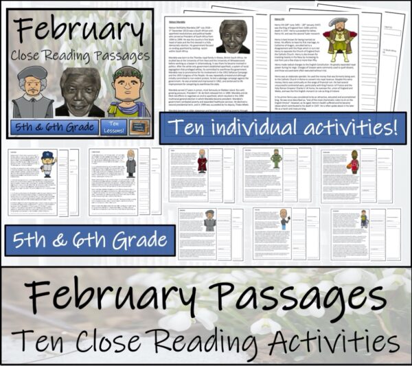 Spring Close Reading Comprehension Book Bundle | 5th Grade & 6th Grade ...