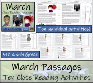Spring Close Reading Comprehension Book Bundle | 5th Grade & 6th Grade ...