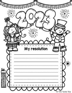 New Year 2023 Writing Resolutions and Goals NO PREP - New Years ...