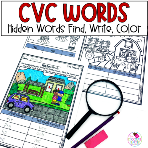 CVC Words - Phonics Worksheets - Word Sorts - Hidden Words | Made By ...