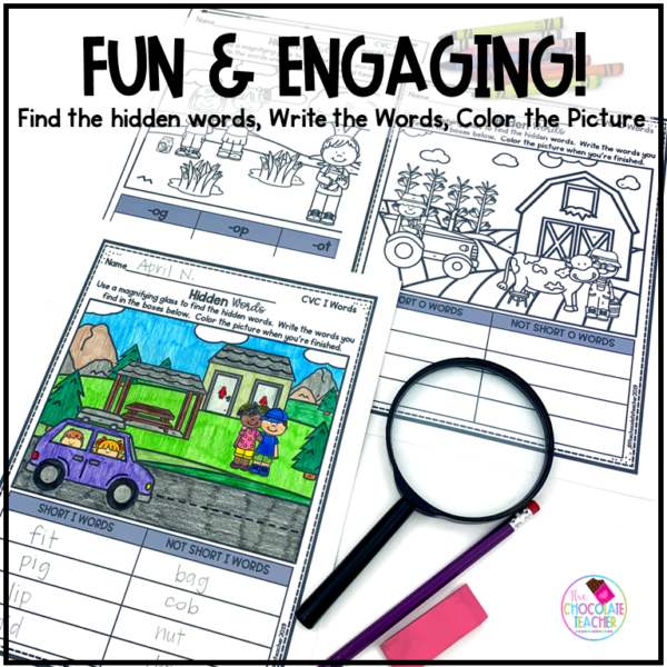 CVC Words - Phonics Worksheets - Word Sorts - Hidden Words | Made By ...