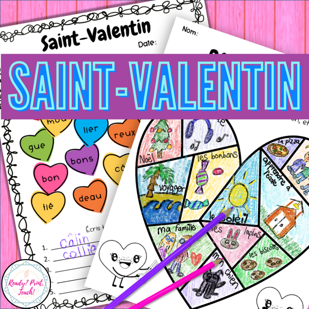 French Valentine's Day Vocabulary Speaking activities Writing AUDIO ...