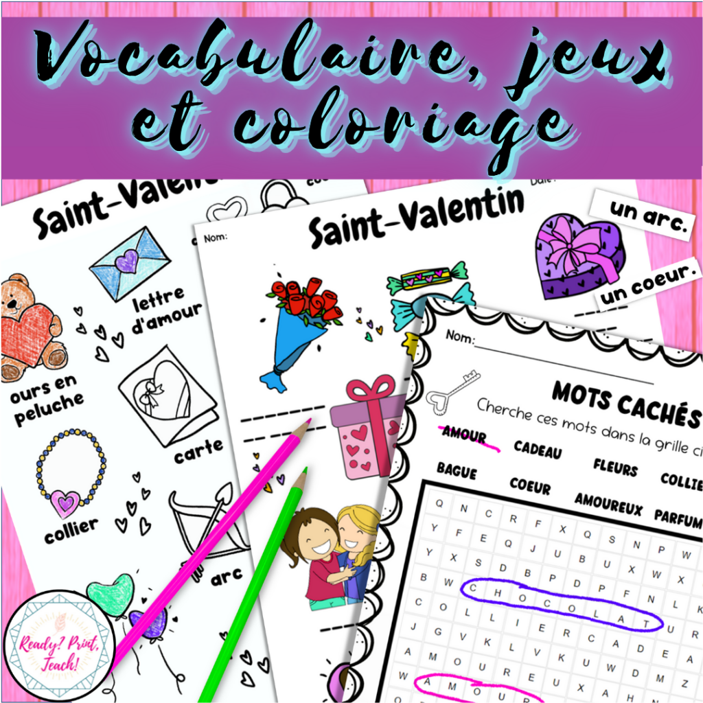 French Valentine's Day Vocabulary Speaking activities Writing AUDIO ...