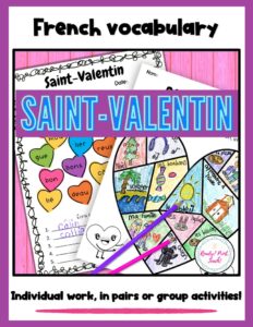 French Valentine's Day Vocabulary Speaking activities Writing AUDIO ...