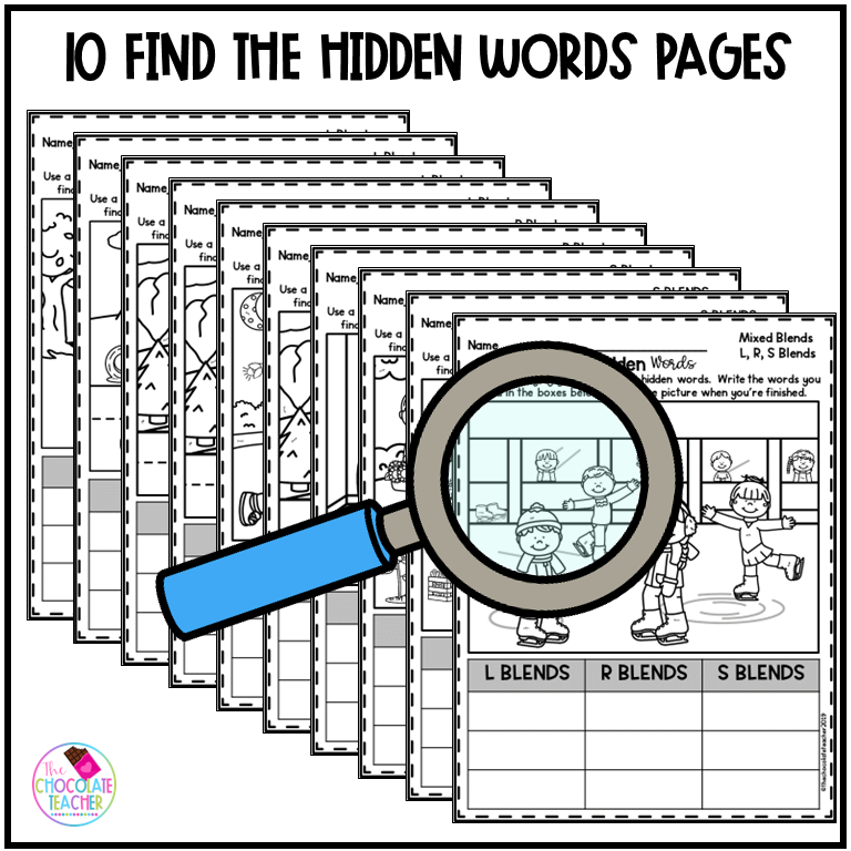 Beginning Blends - Phonics Worksheets - Word Sorts - Hidden Words ...