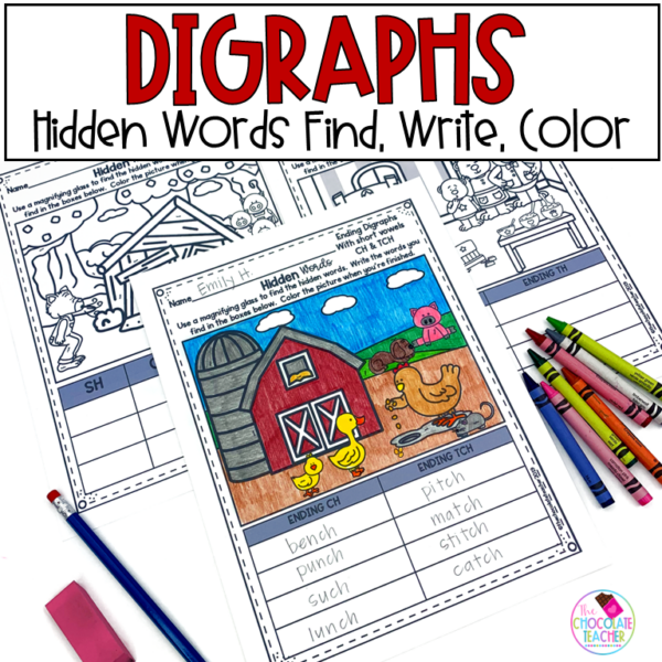 Digraphs - Phonics Worksheets - Word Sorts - Hidden Words | Made By ...