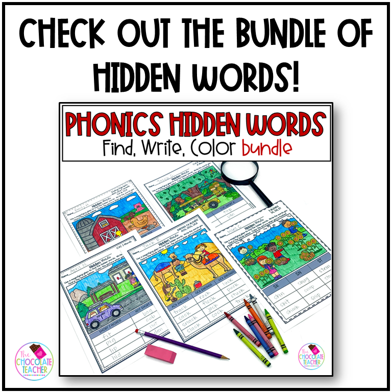 Ending Blends - Double Consonants - Phonics Worksheets - Hidden Words ...